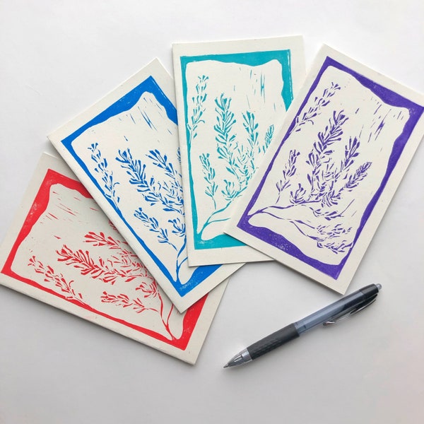 Block Print Cards - Etsy
