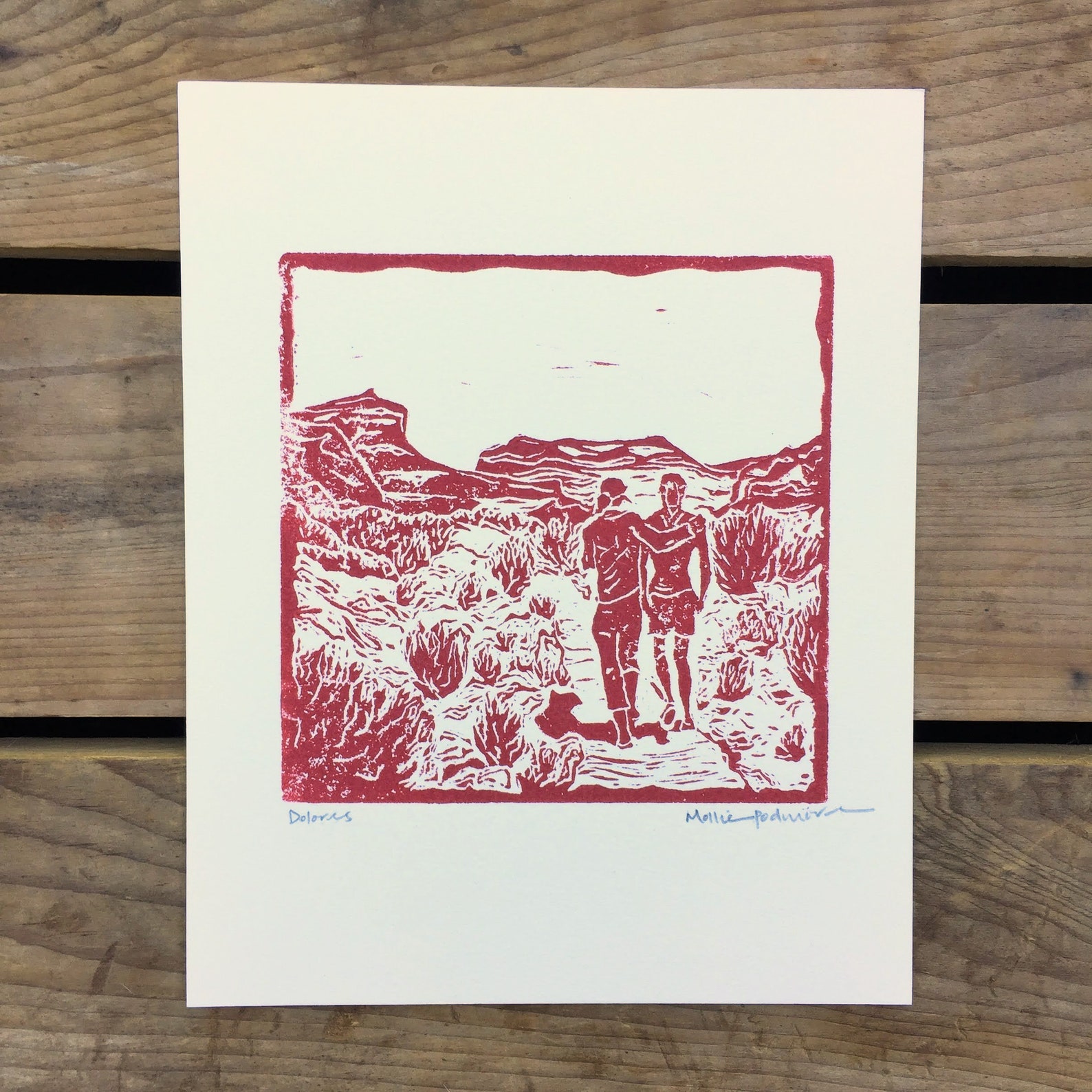 Original Mother Daughter Block Print | Etsy