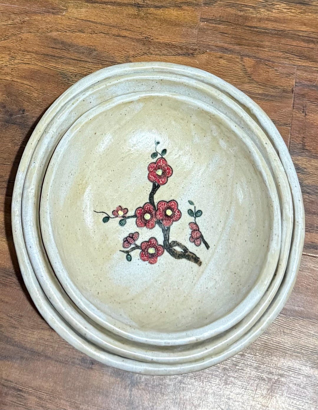 Charming Rustic Cherry Blossom Nesting Bowls. Set of Three. - Etsy