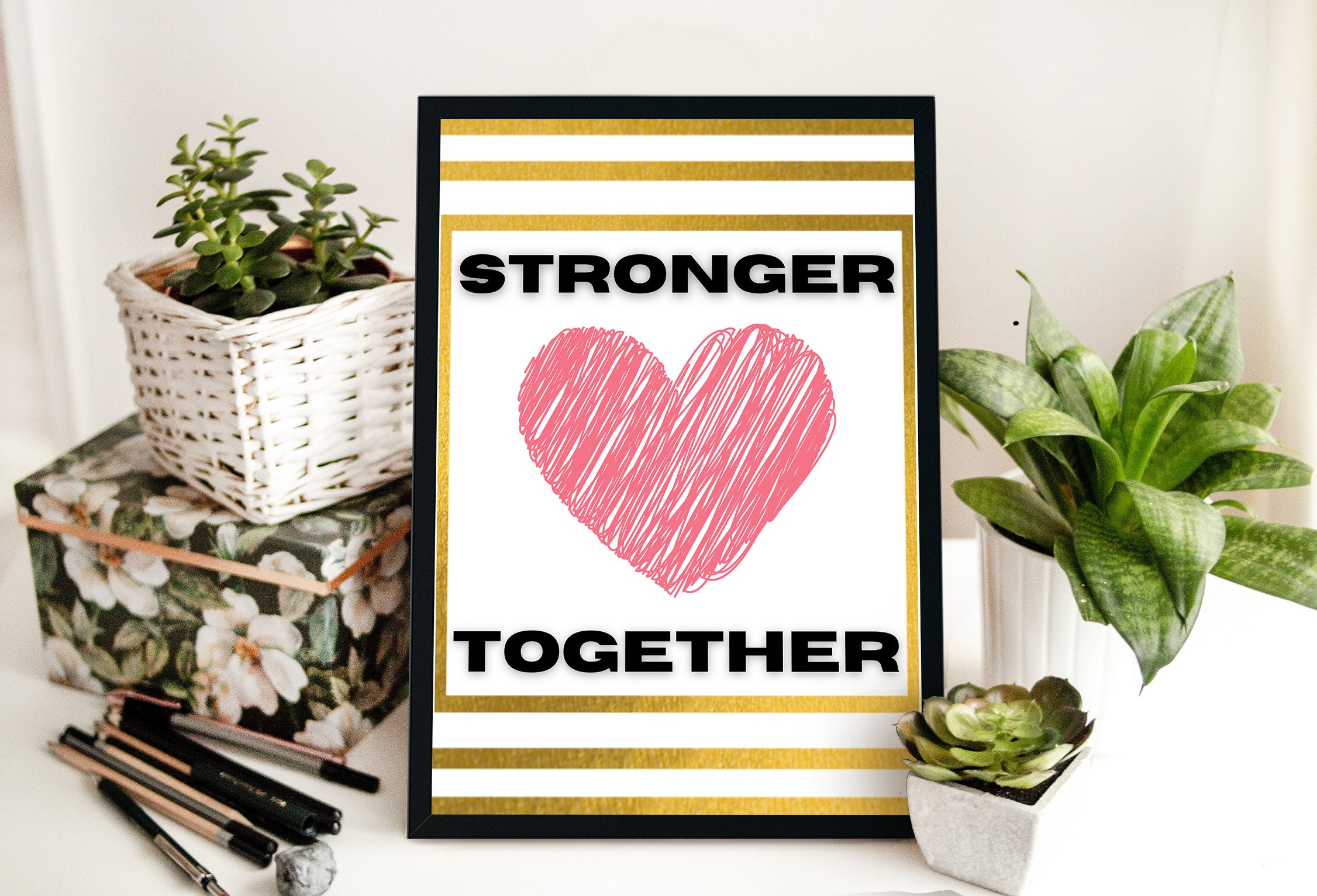 Stronger Together Etsy Printable Wall Decor Wall Art | Etsy UK