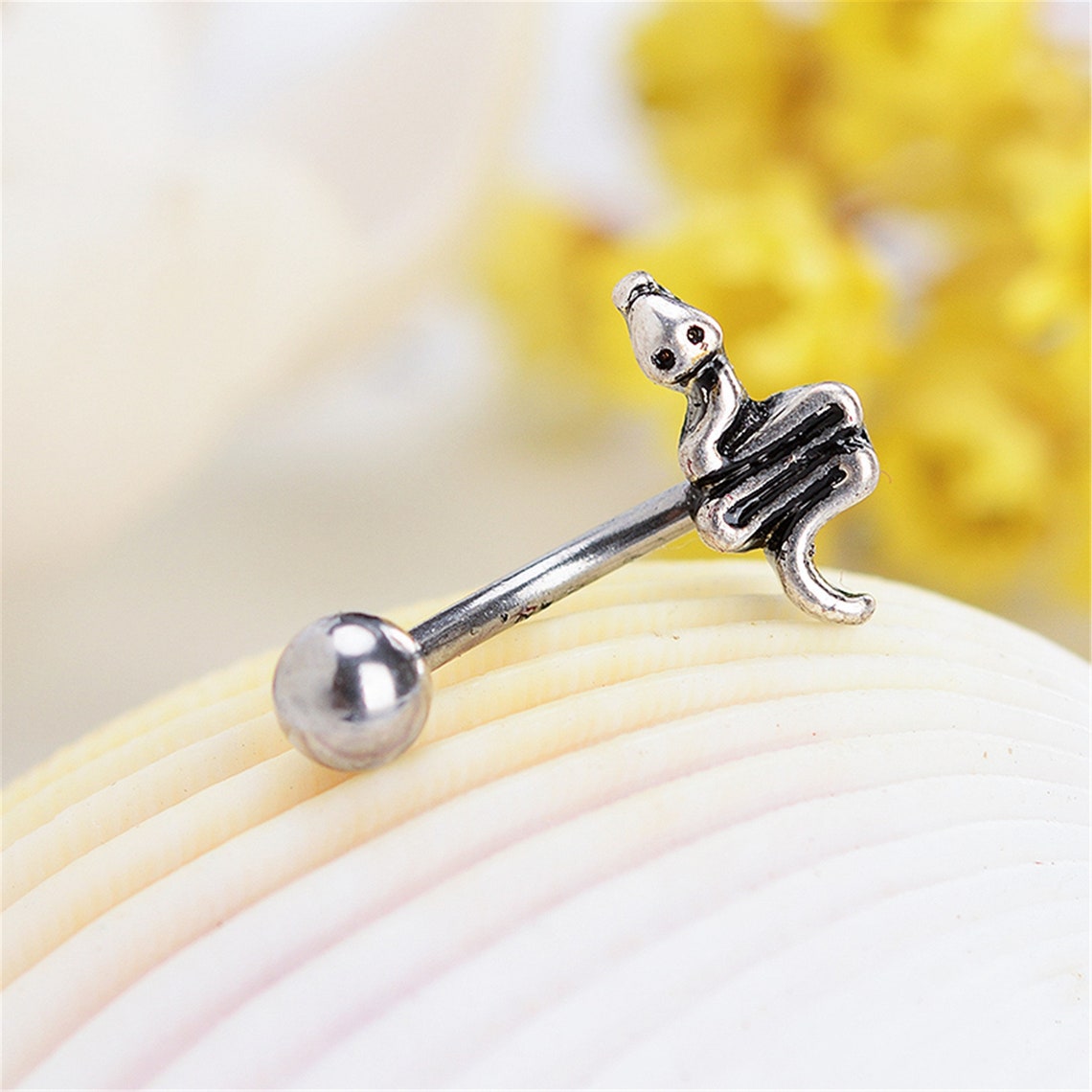 Snake Eyebrow,eyebrow Ring, Rook Barbell, Body Piercing Jewelry,rook ...