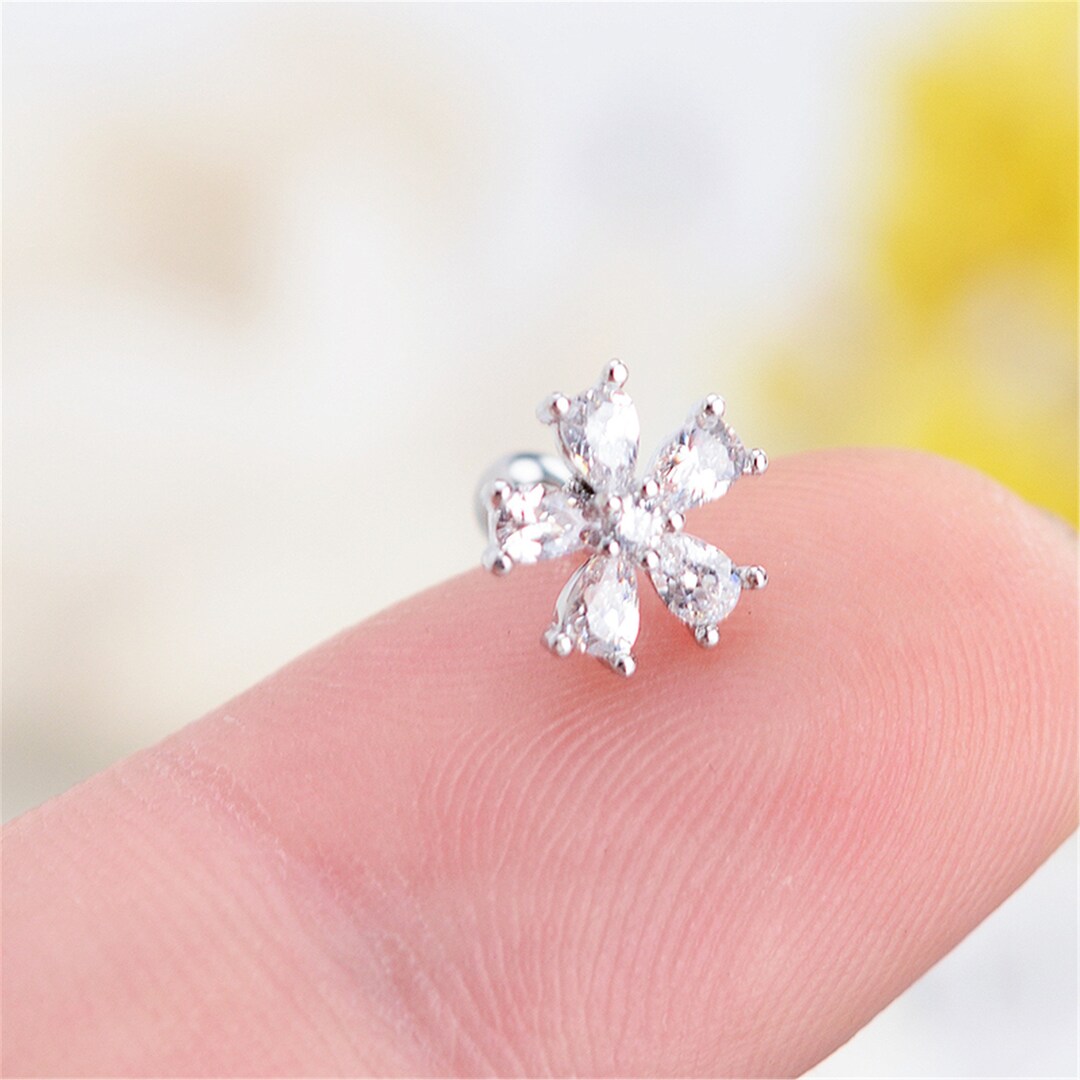 Flower Earrings,cartilage Earring Helix Earring Helix Piercing ...