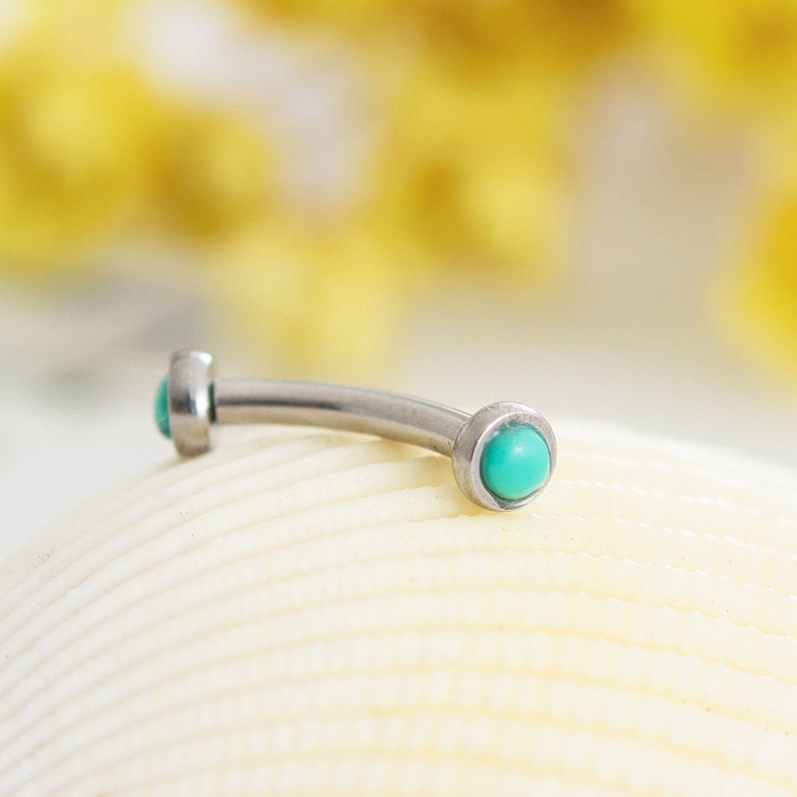 Turquoise Eyebrow,eyebrow Ring, Rook Barbell, Body Piercing Jewelry ...