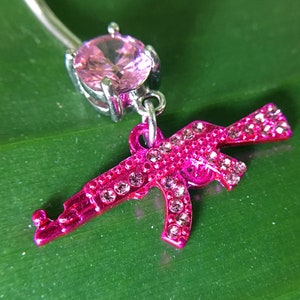 AK47 Gun Belly Ring, Belly Ring, Belly Button Ring, Body Jewelry, Belly ...