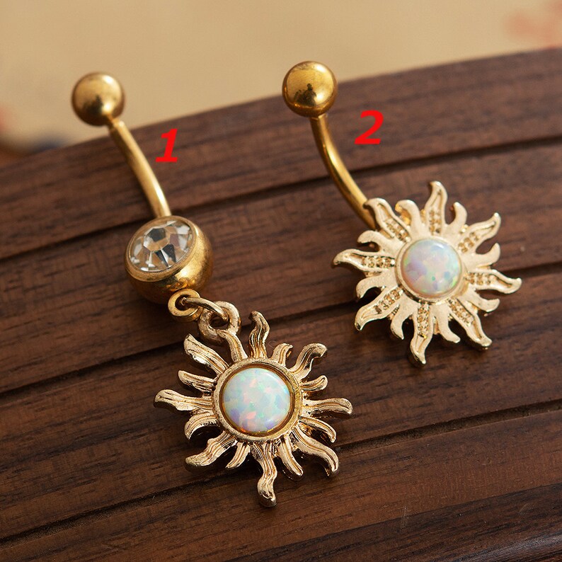 Sun Belly Ring Belly Ring Belly Button Ring Body Jewelry Etsy