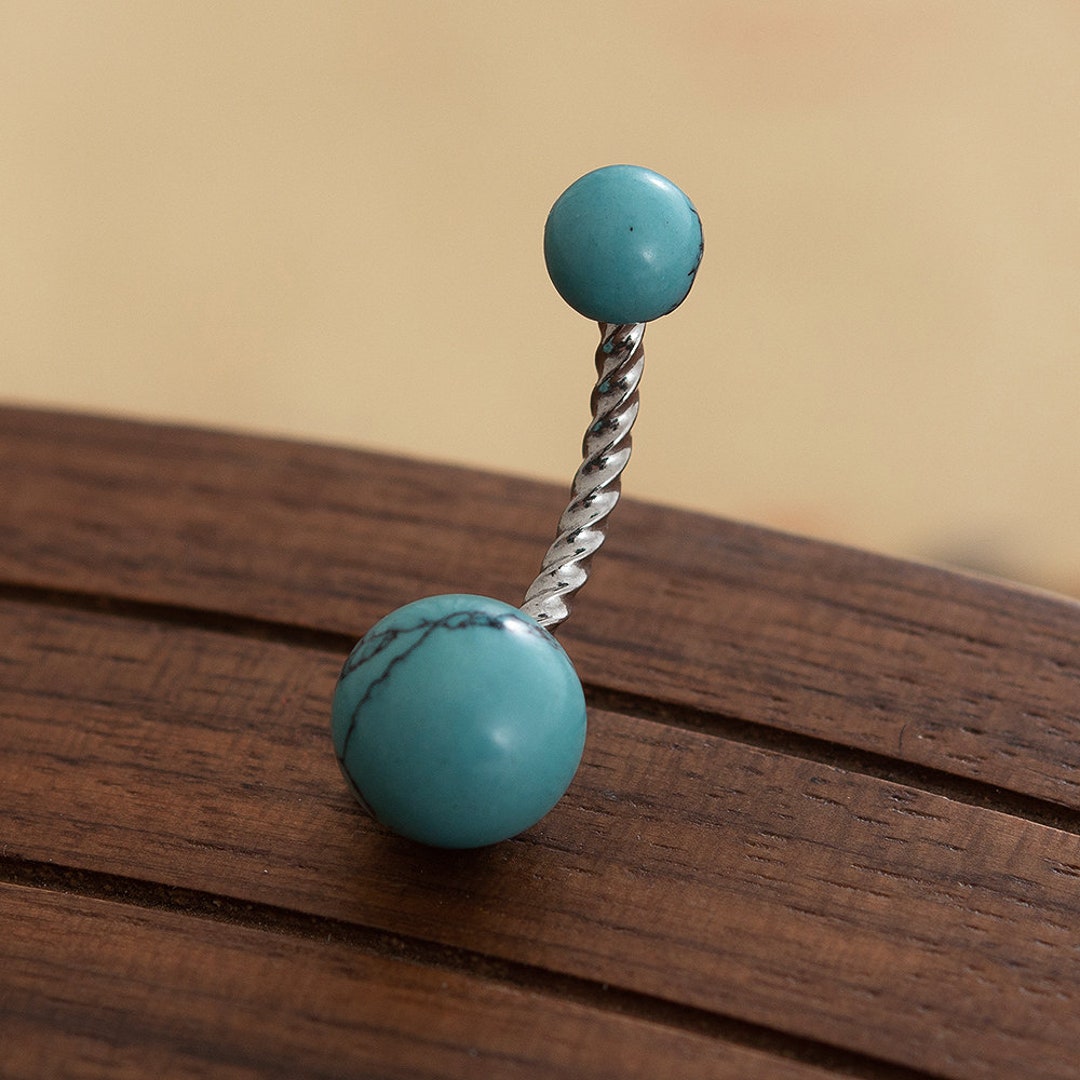 Turquoise Belly Ring, Belly Button Ring, Body Jewelry, Belly Ring, Best ...