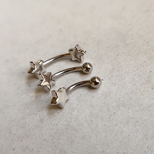 16g Star Eyebrow,eyebrow Ring, Rook Barbell, Body Piercing Jewelry,rook ...