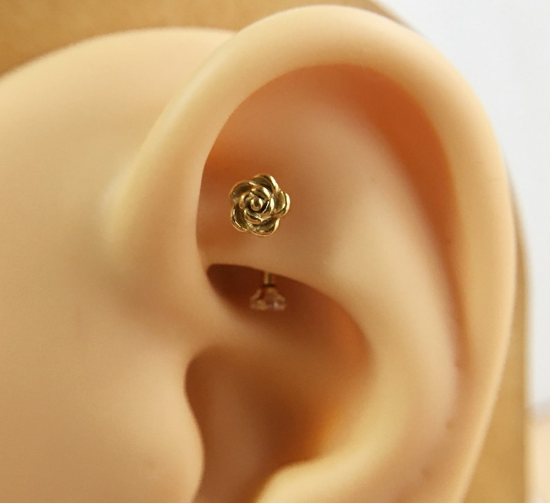 16g 6mm/8mm/10mm Rose Eyebrow,eyebrow Ring,rook Barbell,rook Earrings ...