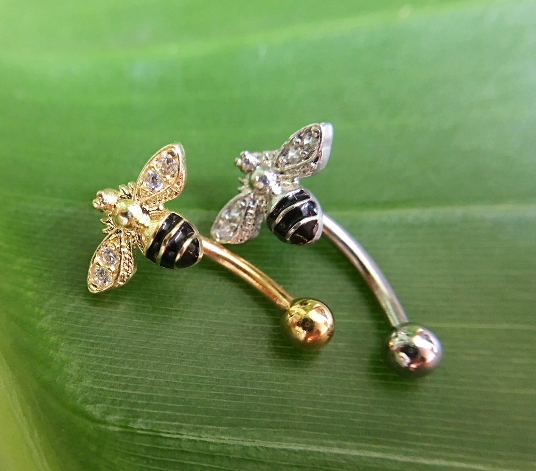 Lovely Bee Eyebrow,eyebrow Ring,rook Barbell, Body Piercing Jewelry ...