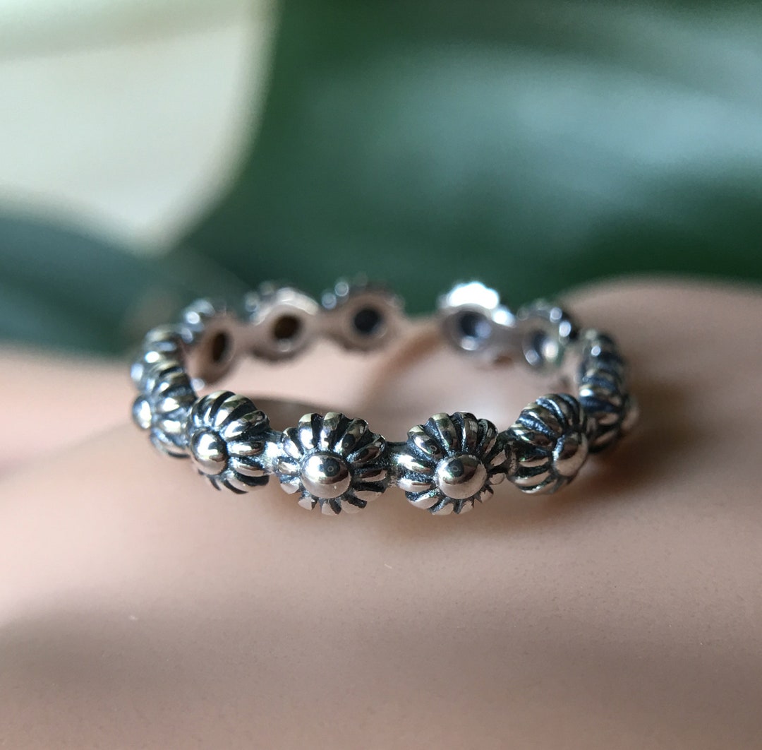 925 Sterling Silver Flower Ring,simple Ring, Ring for Women, Unique ...