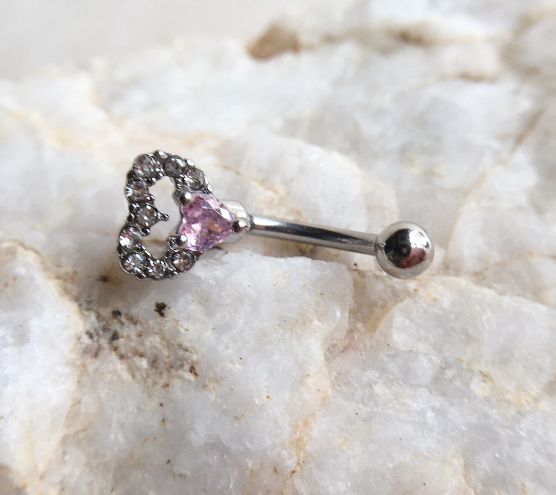16g Lovely Heart-shaped Eyebrow,eyebrow Ring,rook Barbell,body Piercing ...