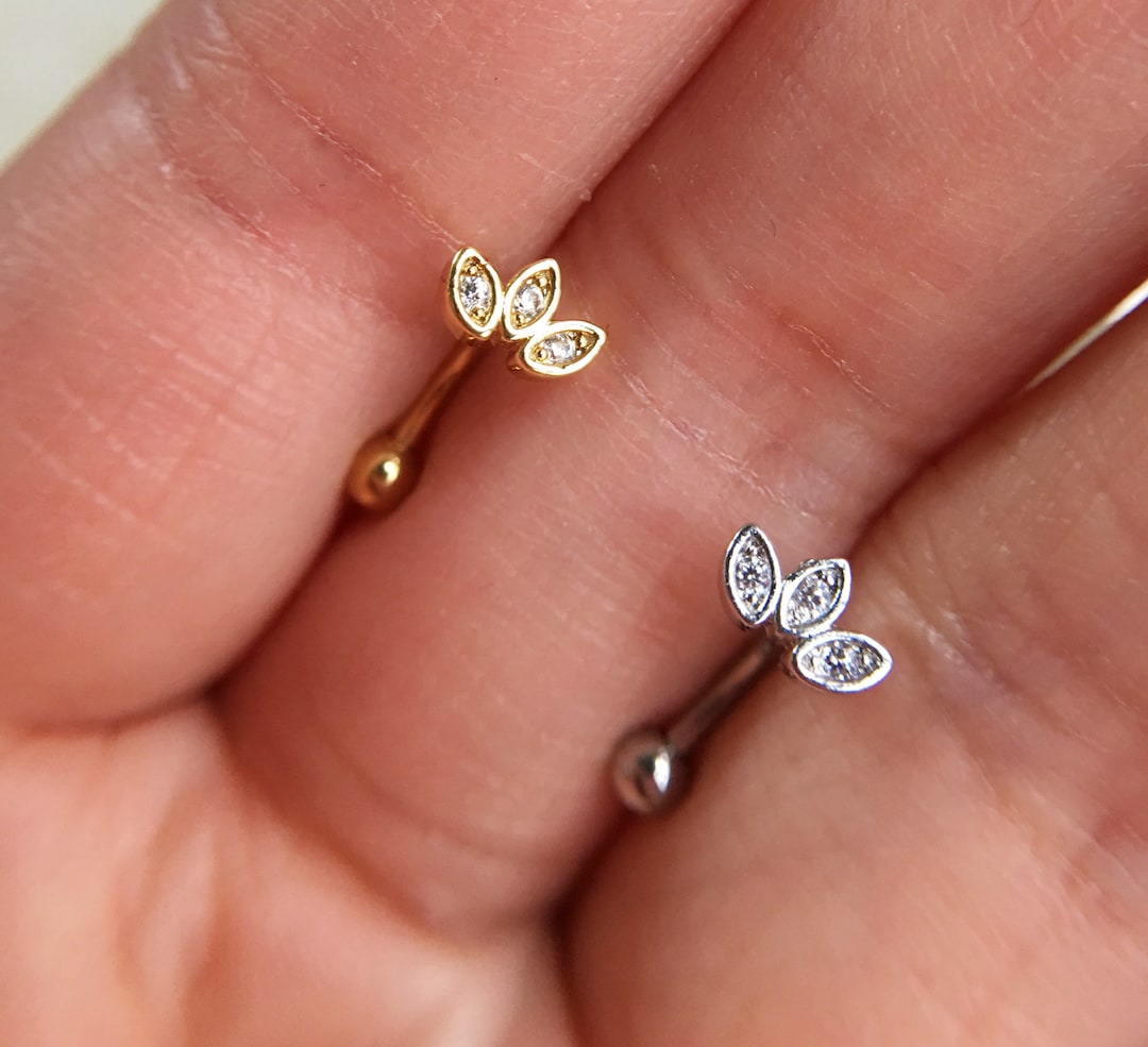 16g Zircon Flower Eyebrow,eyebrow Ring,rook Barbell,rook Earrings ...
