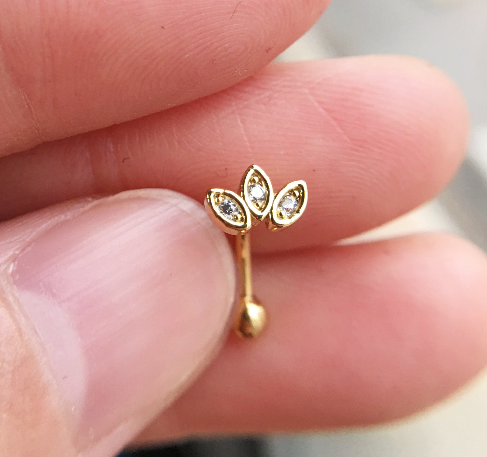 16g Zircon Flower Eyebrow,eyebrow Ring,rook Barbell,rook Earrings ...