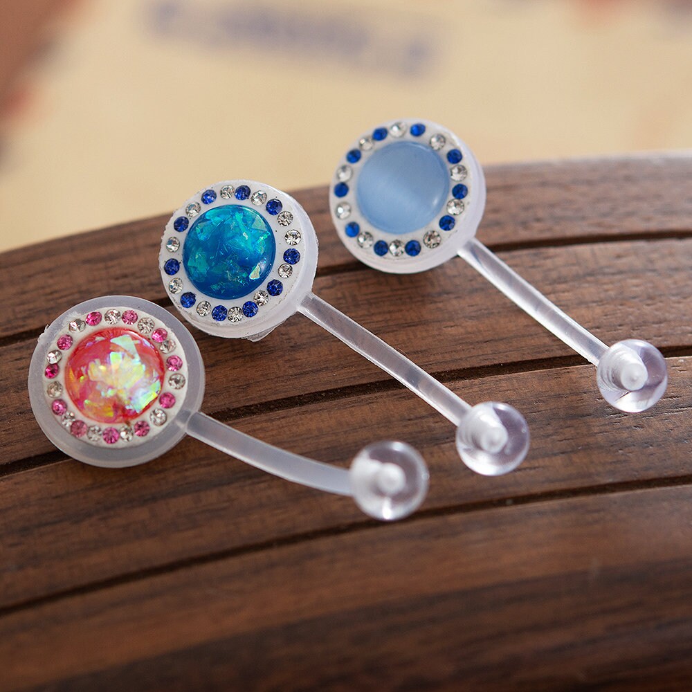 14g Bioflex Belly Bar, Hypoallergenic, Piercing Retainer, Pregnancy ...