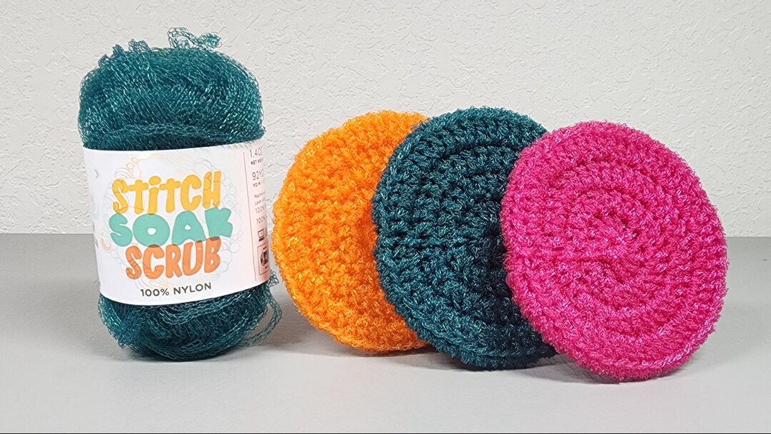 Kitchen Scrubby Using Lion Brand Stitch Soak Scrub 100% Nylon ...