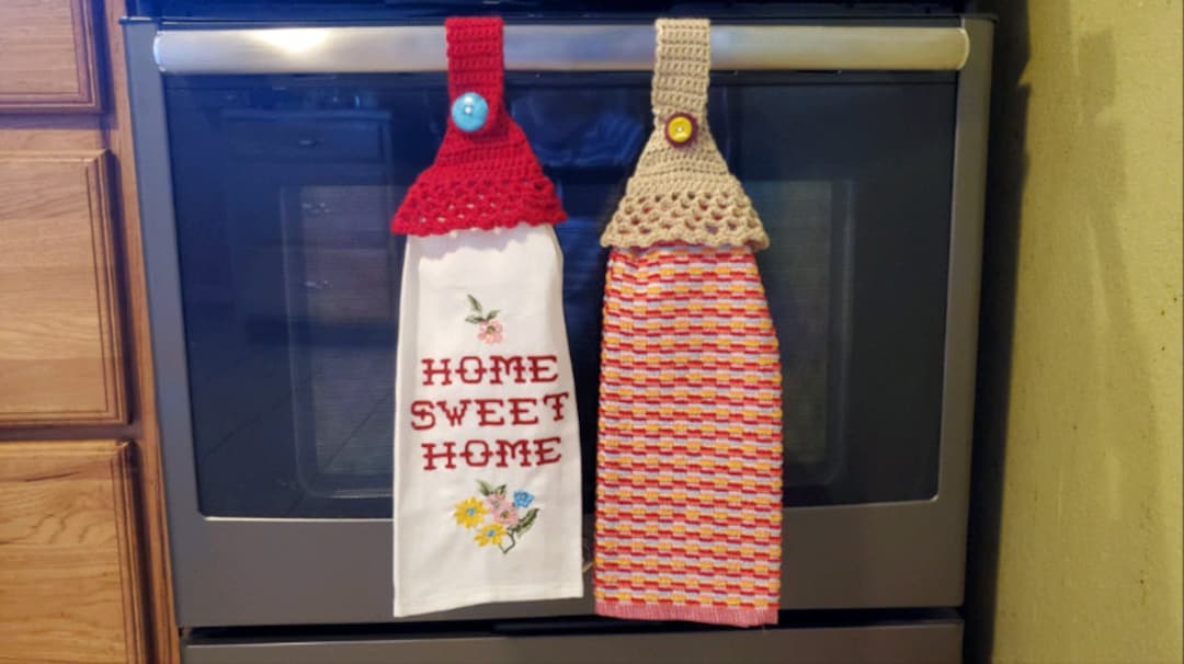 Lacey Crochet Kitchen Towel Topper ***DIGITAL DOWNLOAD ONLY*** - Etsy