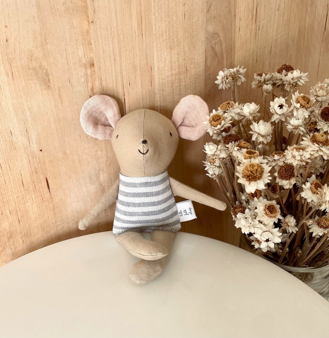 Mini Mozza Mouse Tiny Stuffed Animal Rag Doll With Grey | Etsy