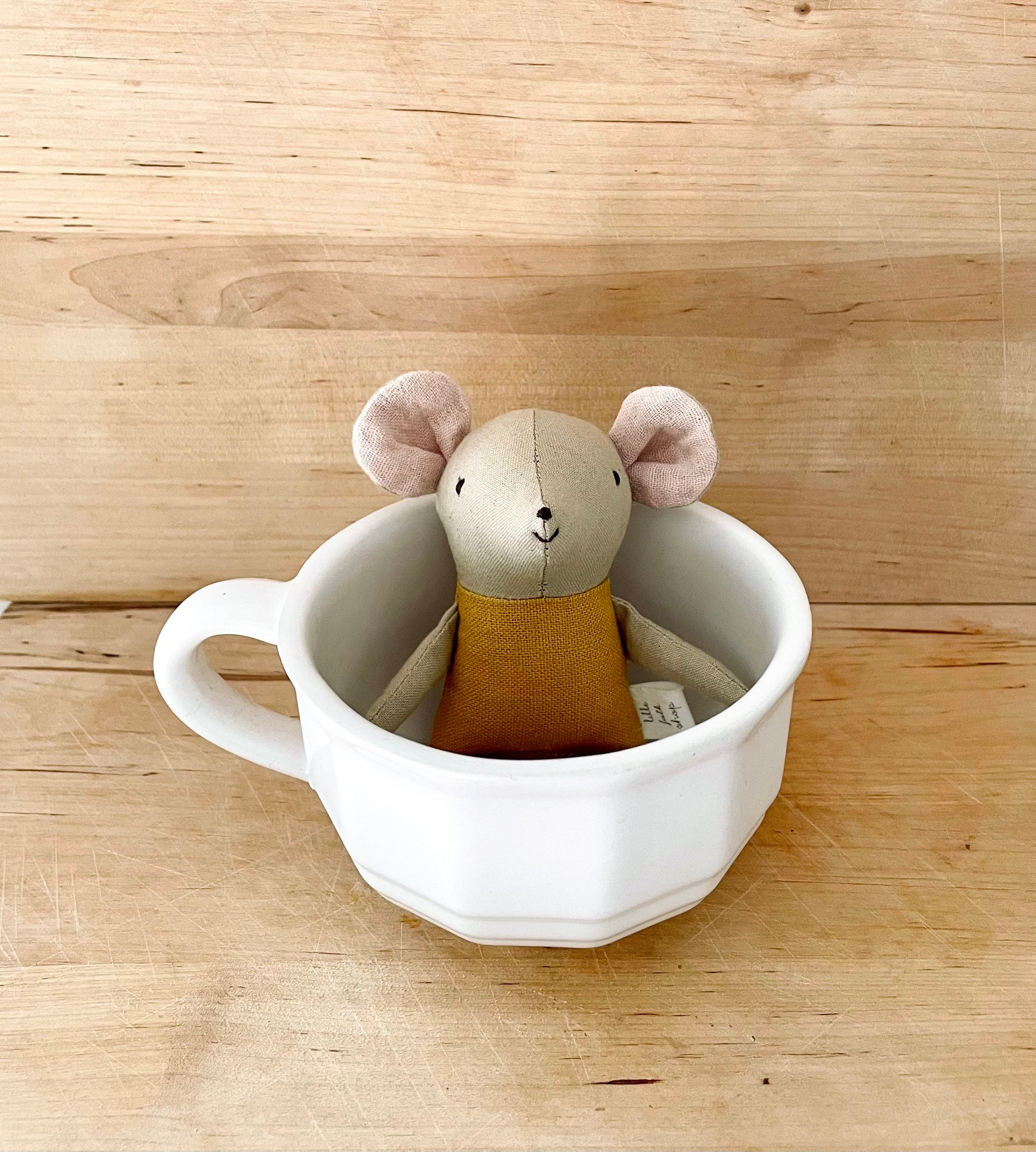 Mini Molly Mouse tiny stuffed animal rag doll with yellow | Etsy