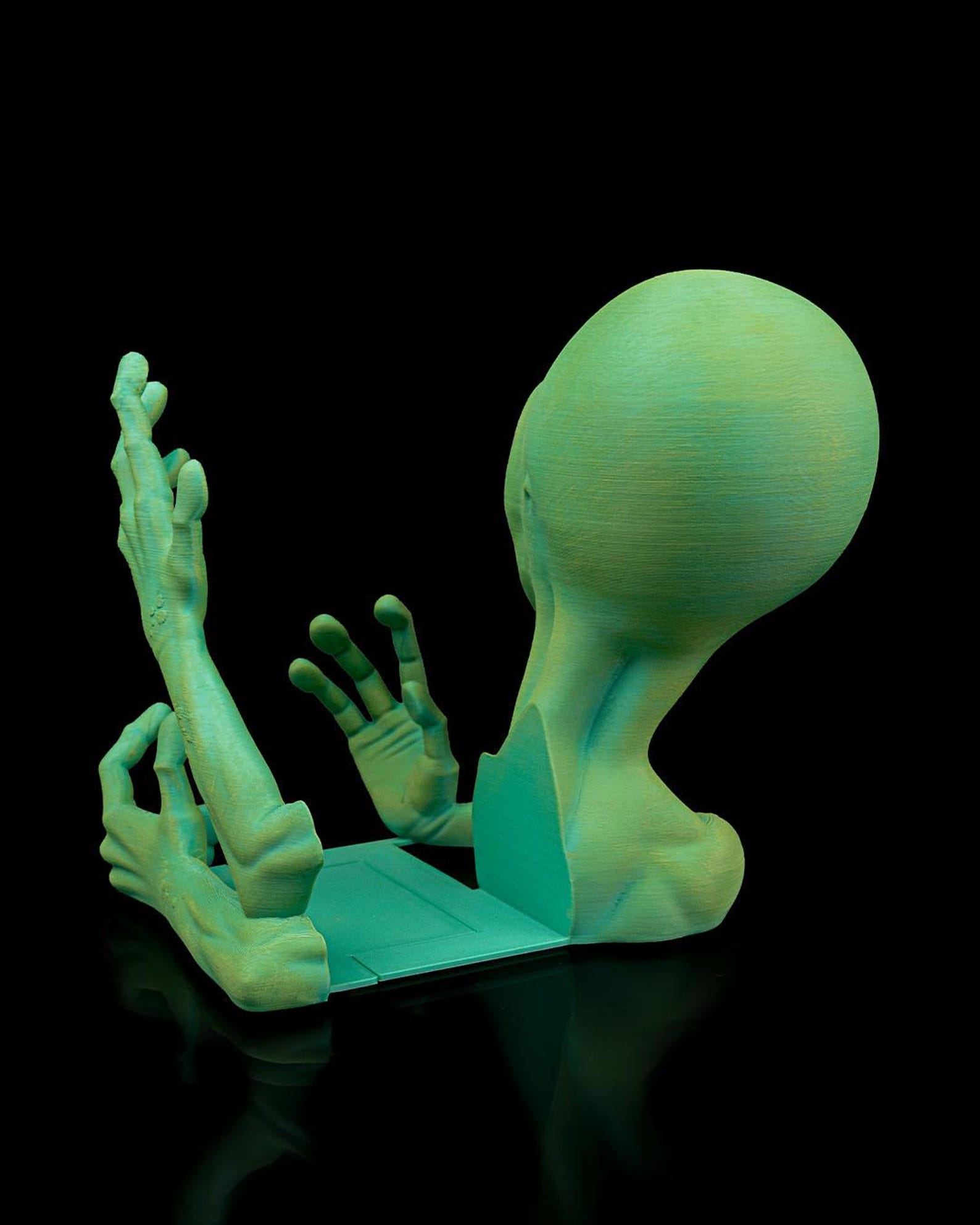 Alien Bookend Set: 3D Printed Sci-fi Decor - Etsy