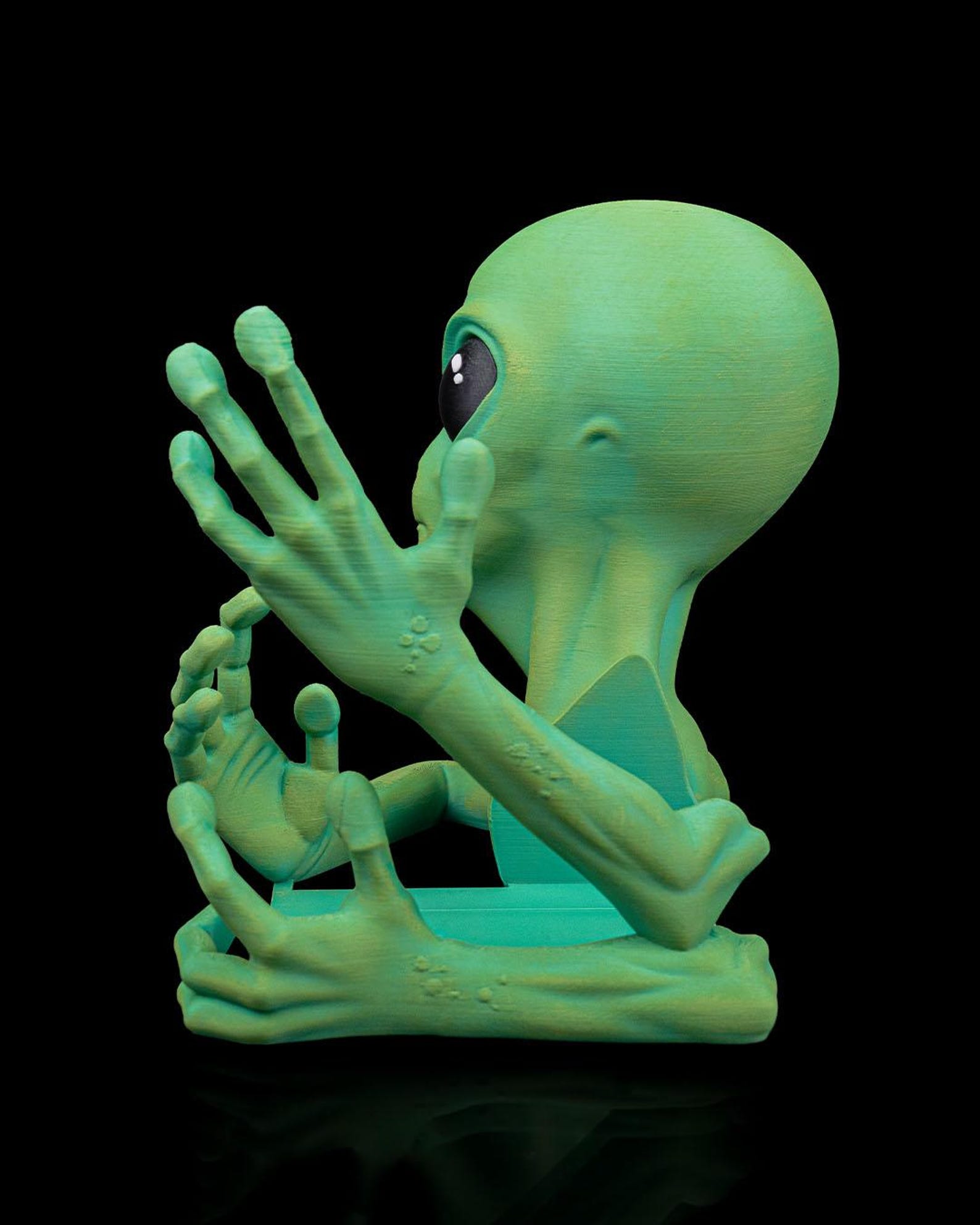 Alien Bookend Set: 3D Printed Sci-fi Decor - Etsy