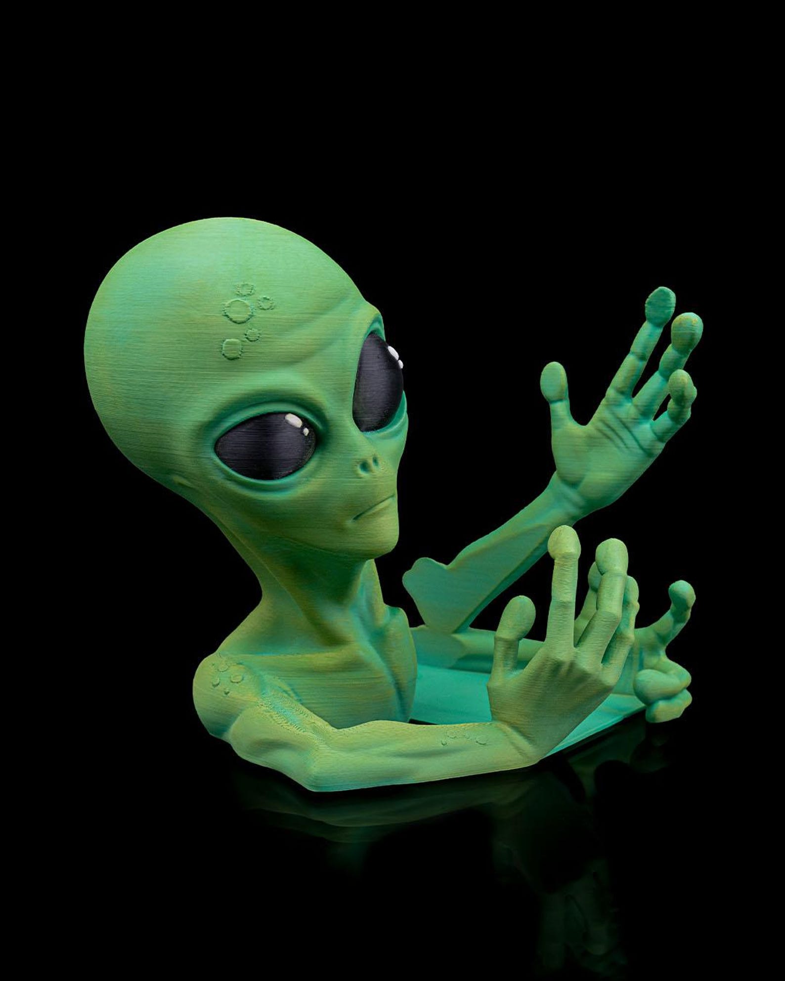 Alien Bookend Set: 3D Printed Sci-fi Decor - Etsy