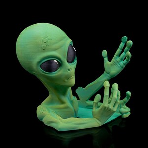 Alien Bookend Set: 3D Printed Sci-fi Decor - Etsy