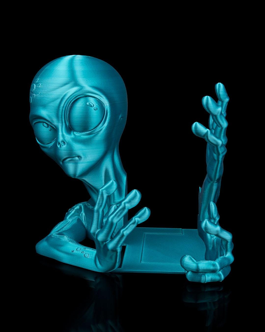 Alien Bookend Set: 3D Printed Sci-fi Decor - Etsy