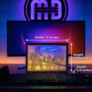Deluxe League of Legends Arcane Lightbox: Caitlyn and Vi Gaming Decor ...