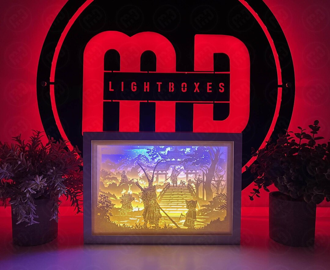Deluxe Black Myth: Wukong Light Box - Gaming Room Decor - Unique Night ...