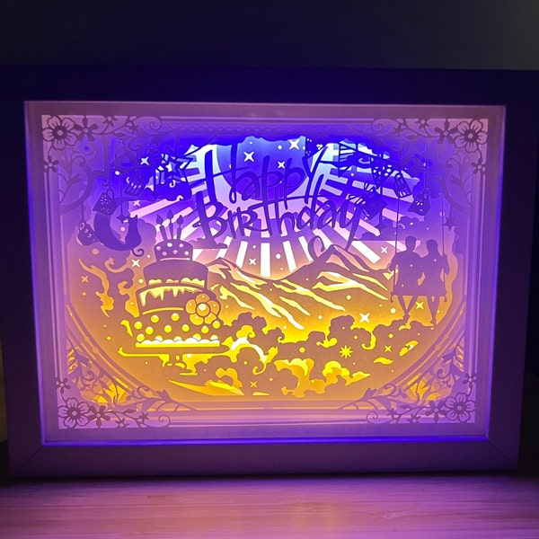 Happy Birthday Light Box - Etsy