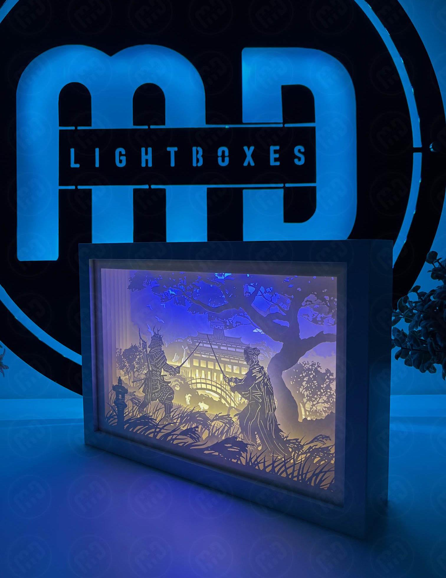 Deluxe Ghost of Tsushima Lightbox, 3D LED Gaming Room Decor, Gamer Desk ...