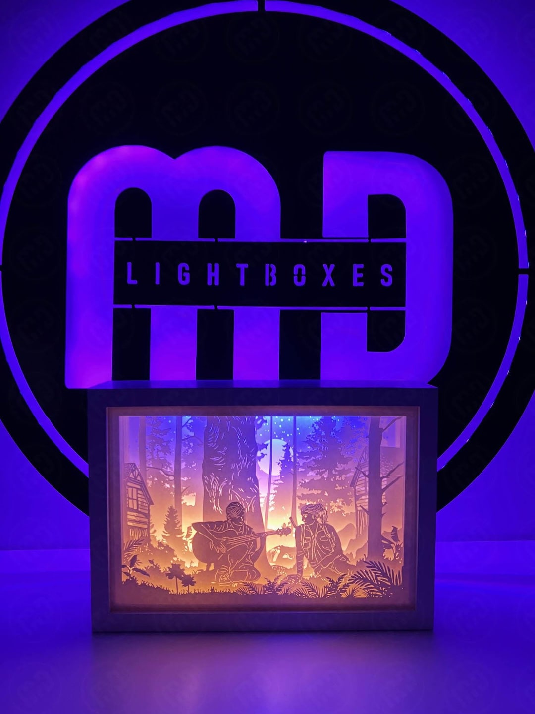 Ellie and Dina Light Box: Multi-layered LED Night Light - Etsy