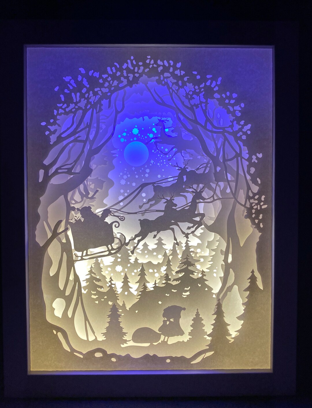 Christmas 3D Lightbox - Etsy