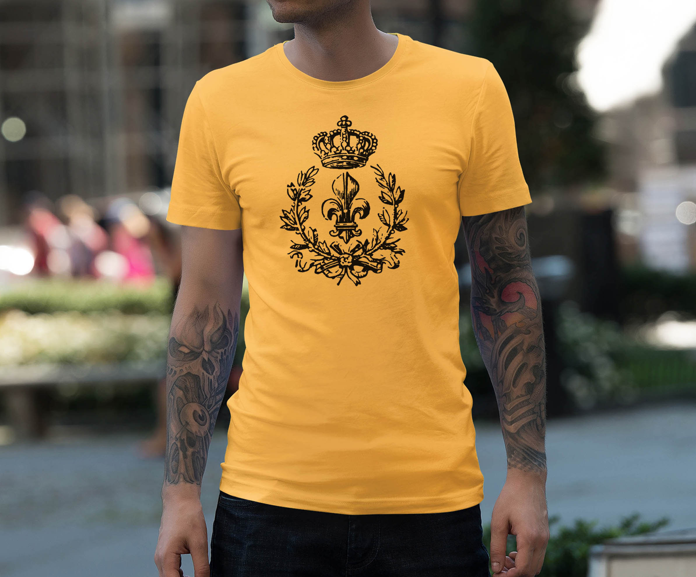 Moon Mouse Apparel Heraldic Symbol Print Unisex Adult Printed Cotton ...