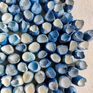 Blue Wall Sculpture, Framed Art, Abstract Art, Clay Wall Sculpture ...