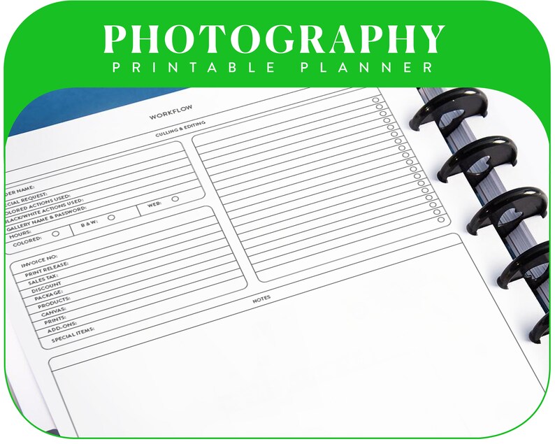 Photographer Planner Photography Business Planner - Etsy