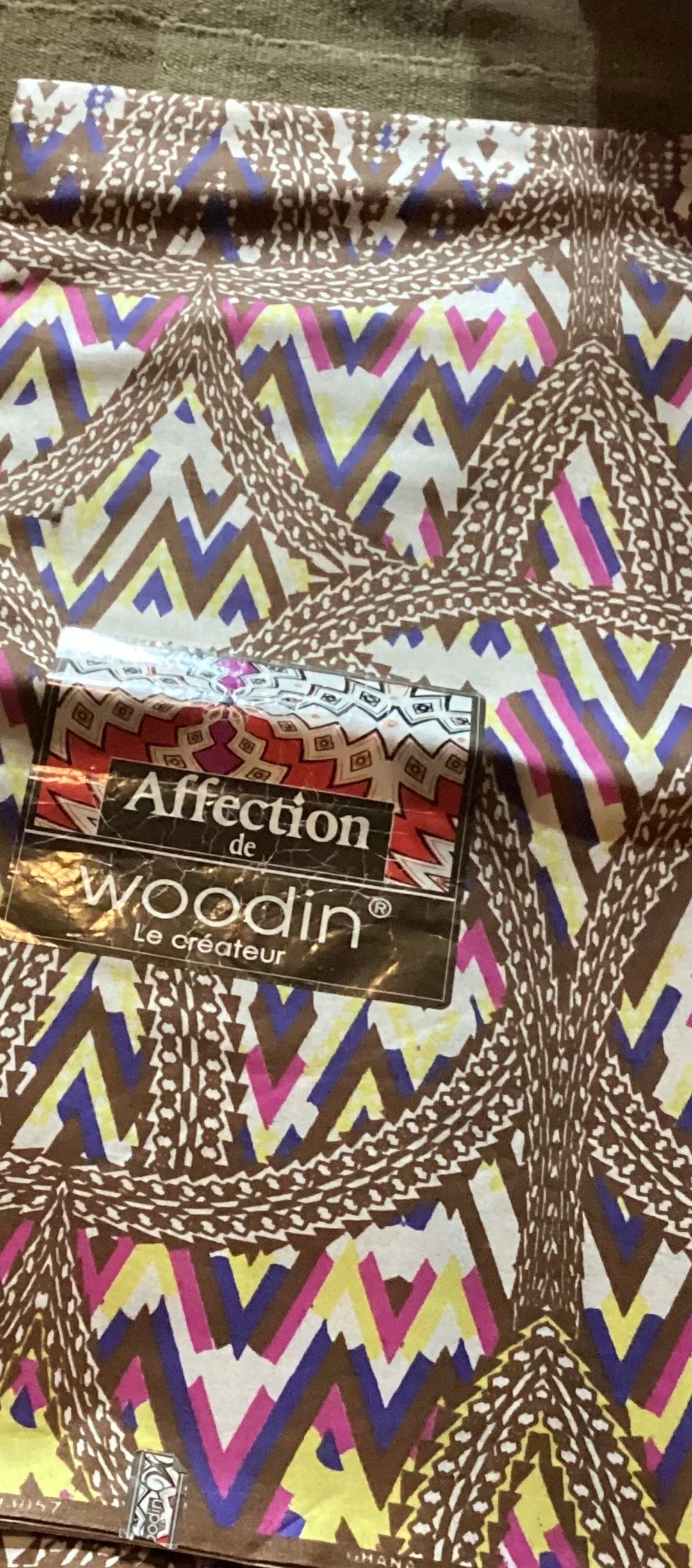 Affection De Woodin African Fabric - Abstract, Pink, Yellow, Blue ...