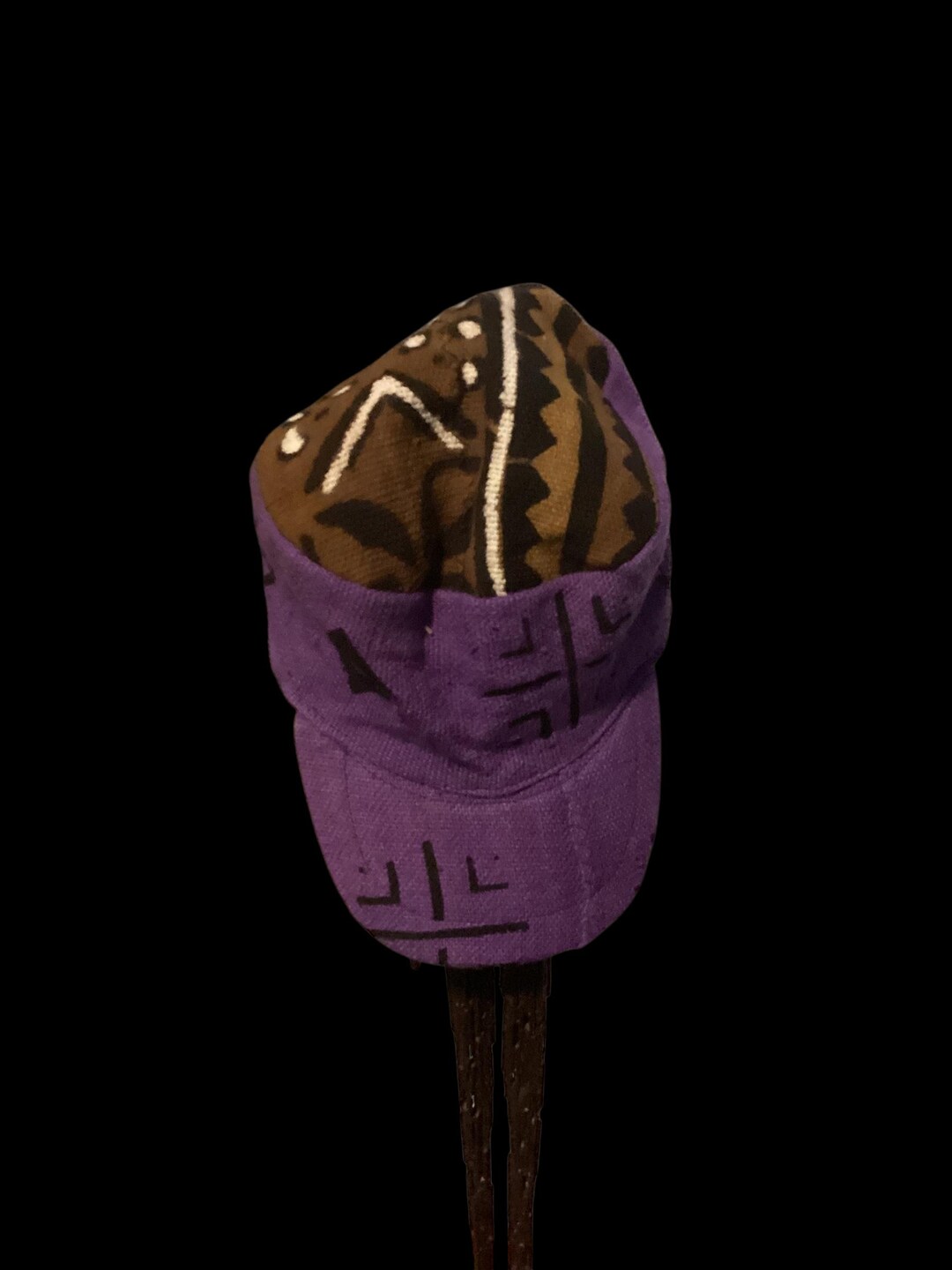 African Mudcloth Baseball Cap, Handmade and Lined, Malian Symbols, Mud ...