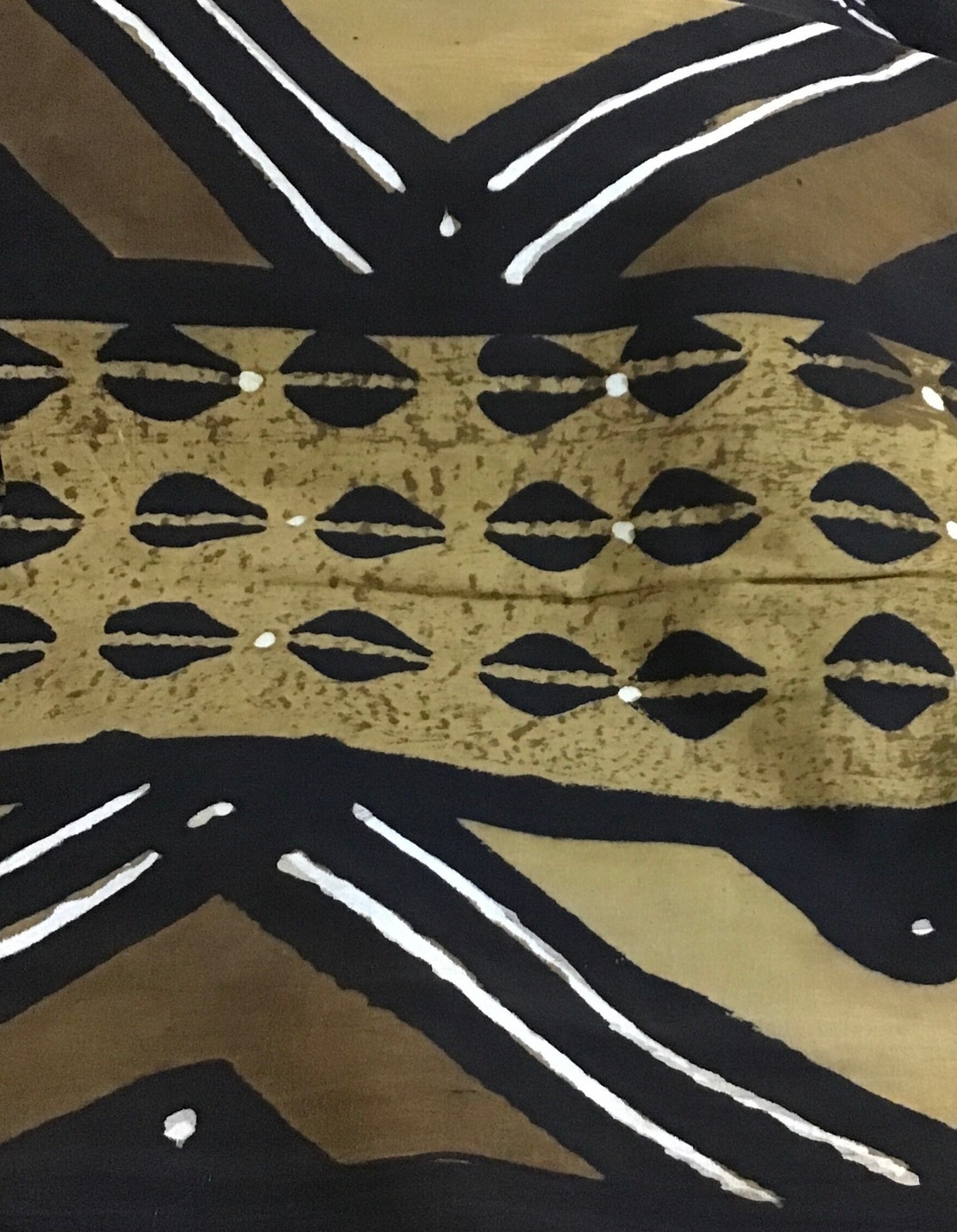 Hand Painted African Mud Cloth Print – Cowrie Shell Pattern - Etsy