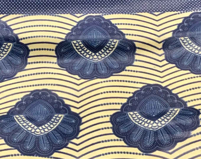 African Print Fabric Caramel, White, Chevron - Etsy