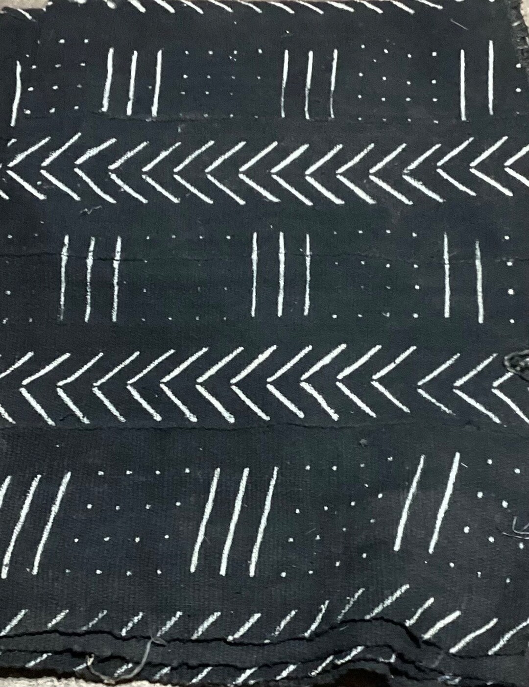 Hand Woven Mud Cloth, Black and White, Slanted Lines, Dots, Wholesale ...