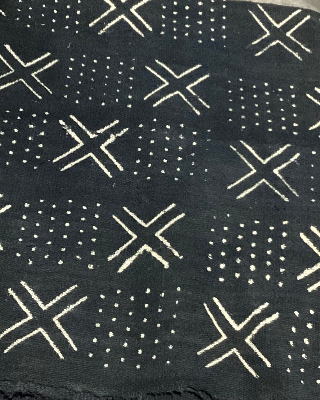 Hand Woven Mud Cloth: Black and White Crosses & Dots - Etsy