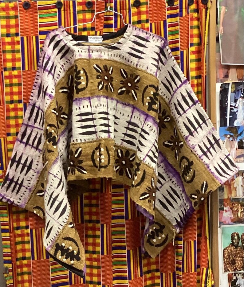 African Mudcloth Bogolanfini Print Top – Handmade Afrocentric Statement ...
