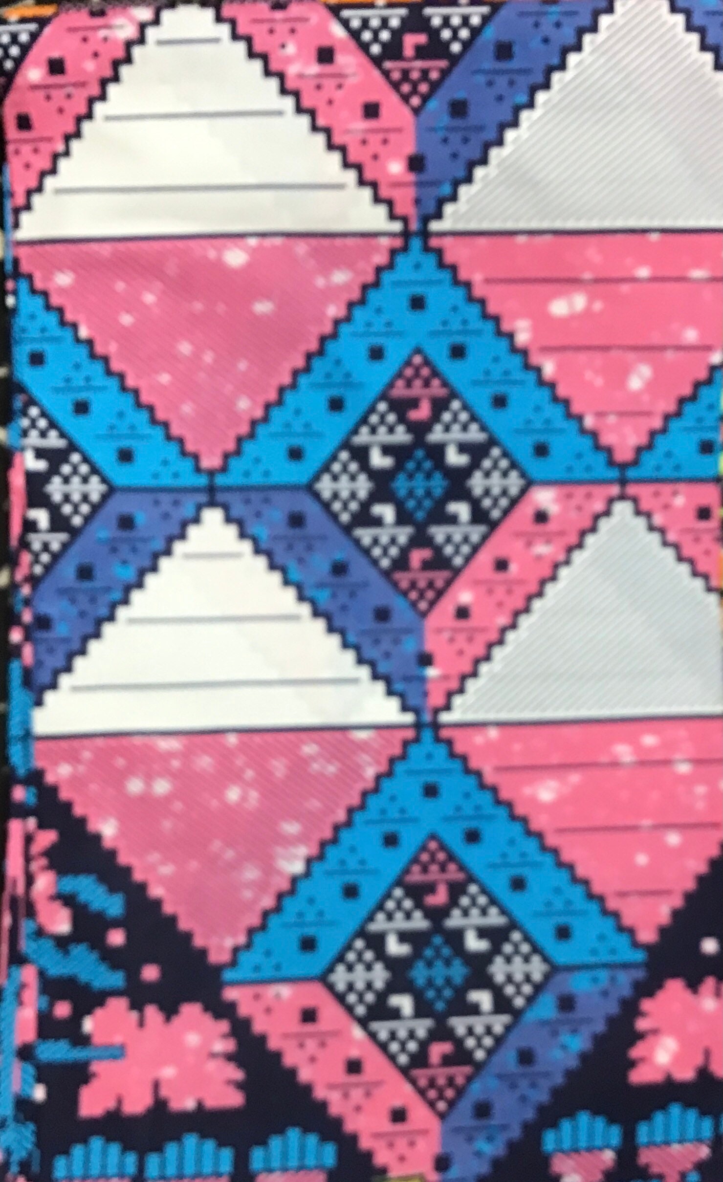 African Print Fabric, Turquoise, Pink, Diamond, White - Etsy