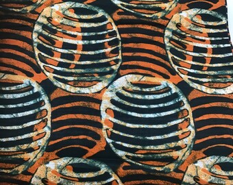 African Print Fabric Caramel, White, Chevron - Etsy