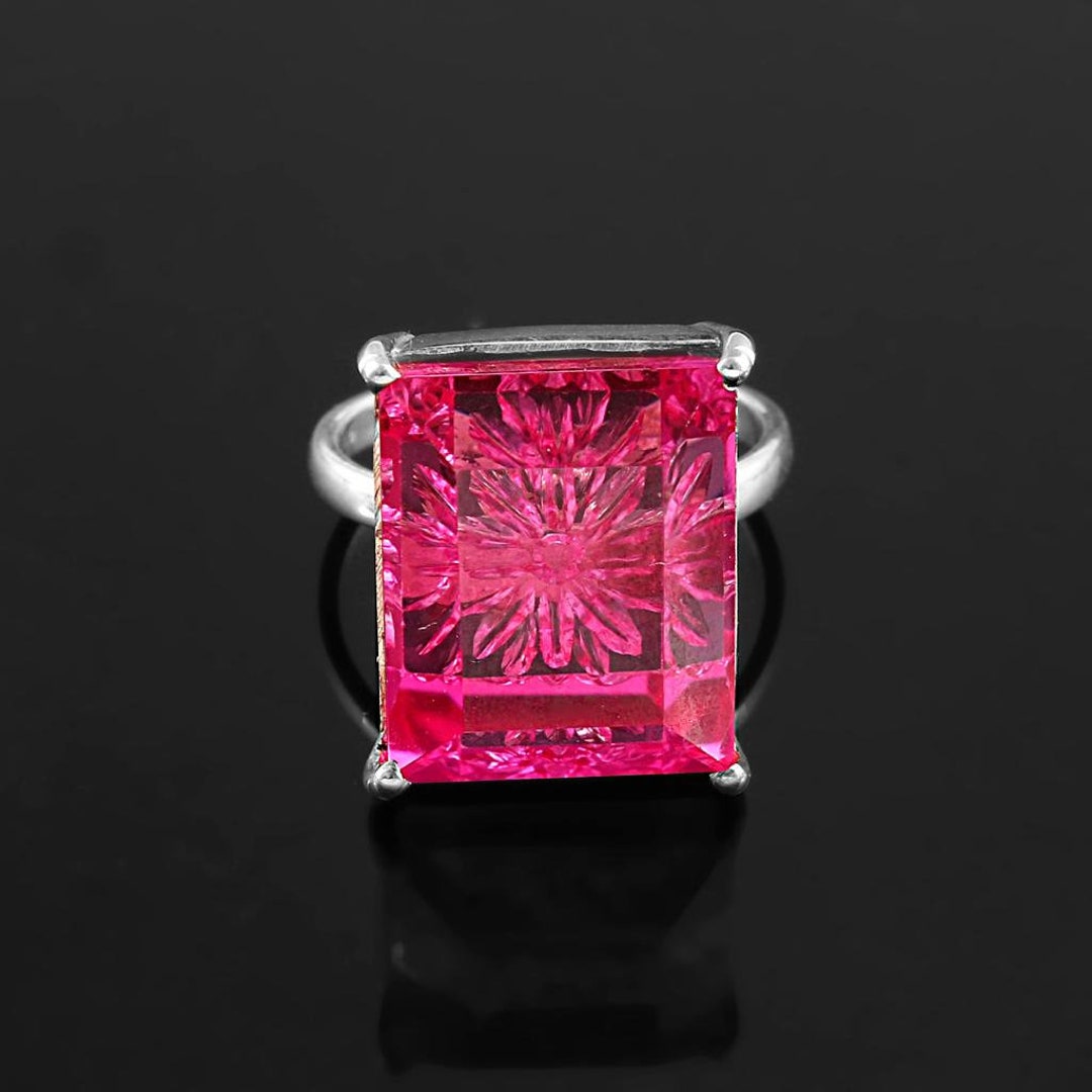 Unique Ruby Ring, Engagement Ring, Stacking Ring, Birthstone Ring, Ruby ...