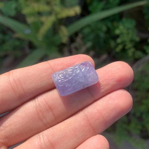 Rare Tanzanite Carved Gemstone, Size - 21x13mm, Rectangle Shape ...