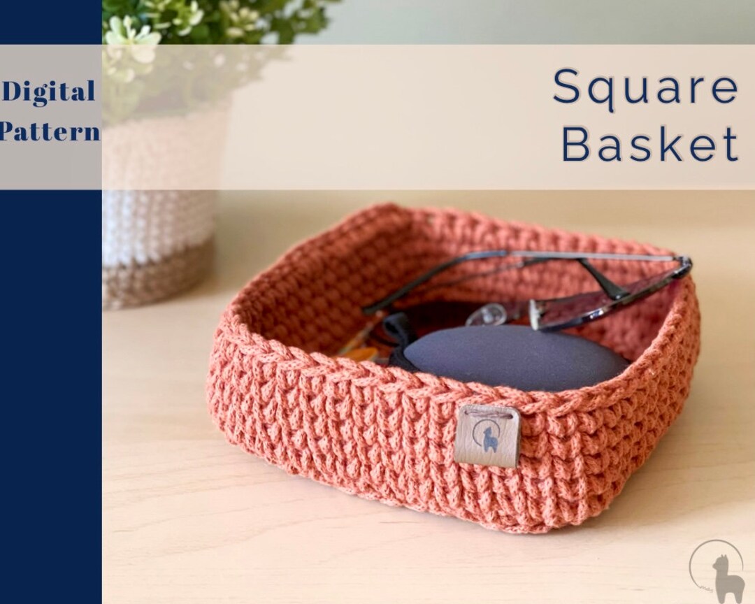 Crochet PATTERN: Square Basket Instant Download PDF - Etsy