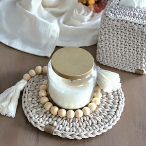 Chunky Round Hot Pad- 3 Sizes Option, With or Without Hanging Loop - Etsy