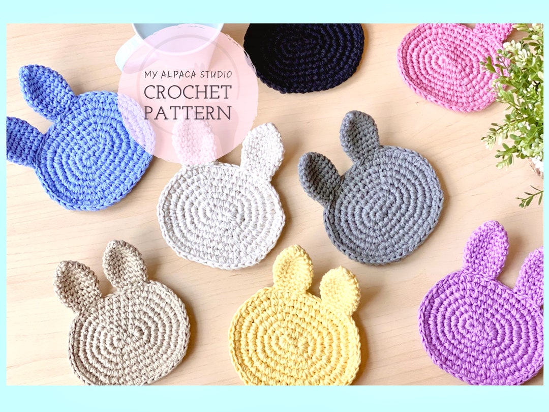 Crochet PATTERN: Minimalist Bunny Coaster| Easter Table Decor|instant ...